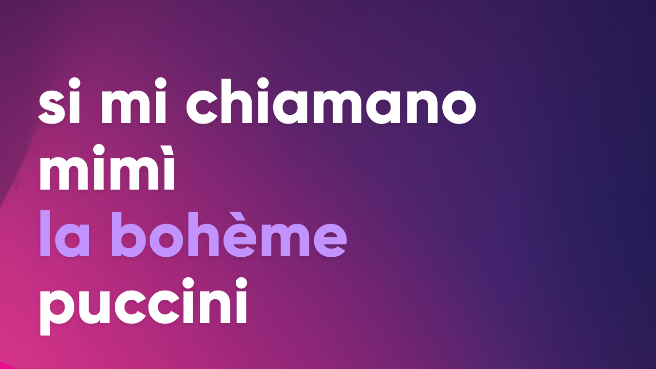 Si mi chiamano Mimì - La bohème (Puccini) | National Opera Studio
